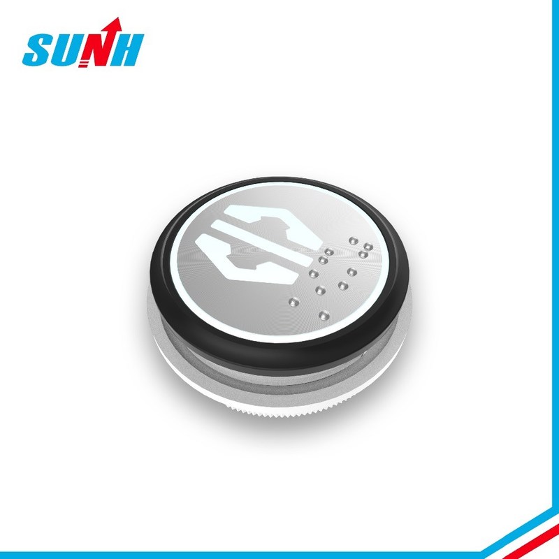 Round Shape Elevator Call Button , Anti Static Braille Lift Buttons