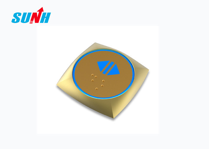 Customized Size Square Lift Elevator Parts Elevator Push Button Yellow ...
